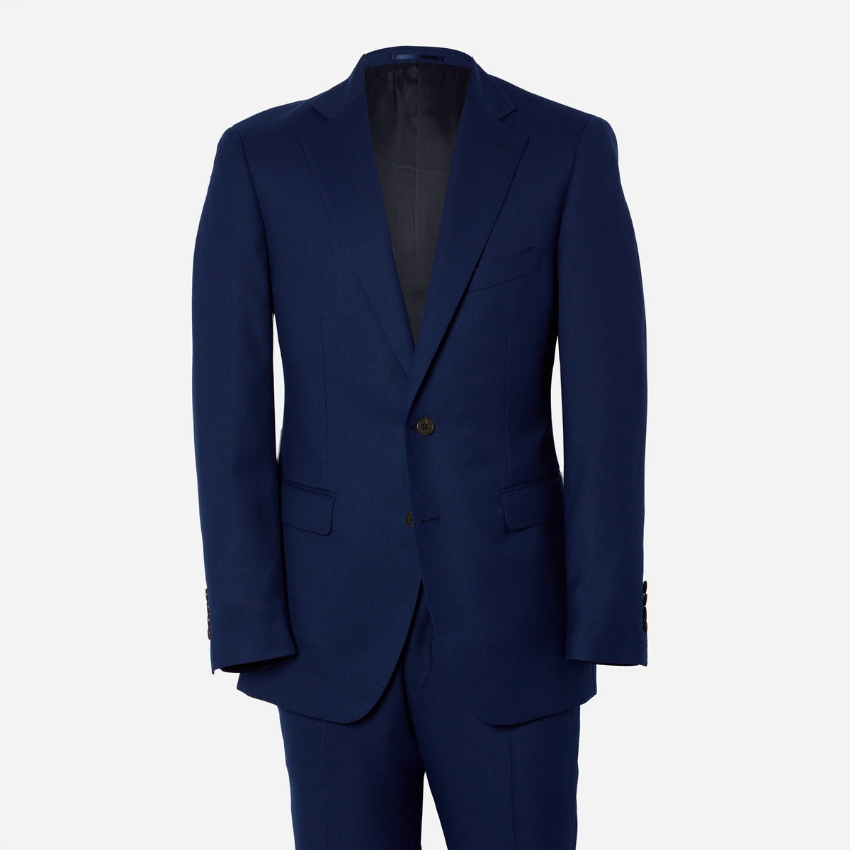 Broadway Reda French Blue Textured Hopsack Suit | Alton Lane